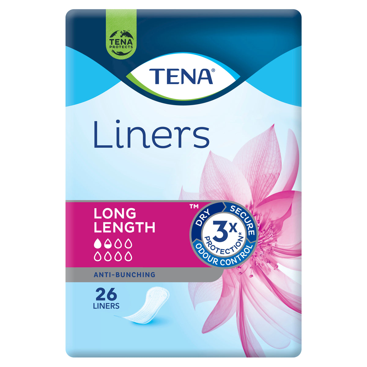 TENA Liners Long Length 26 Pack | TENA