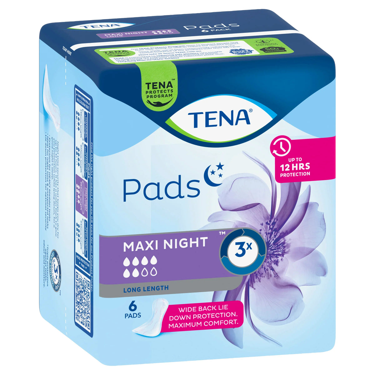 TENA Pads Maxi Night Wide Back Long Length | TENA