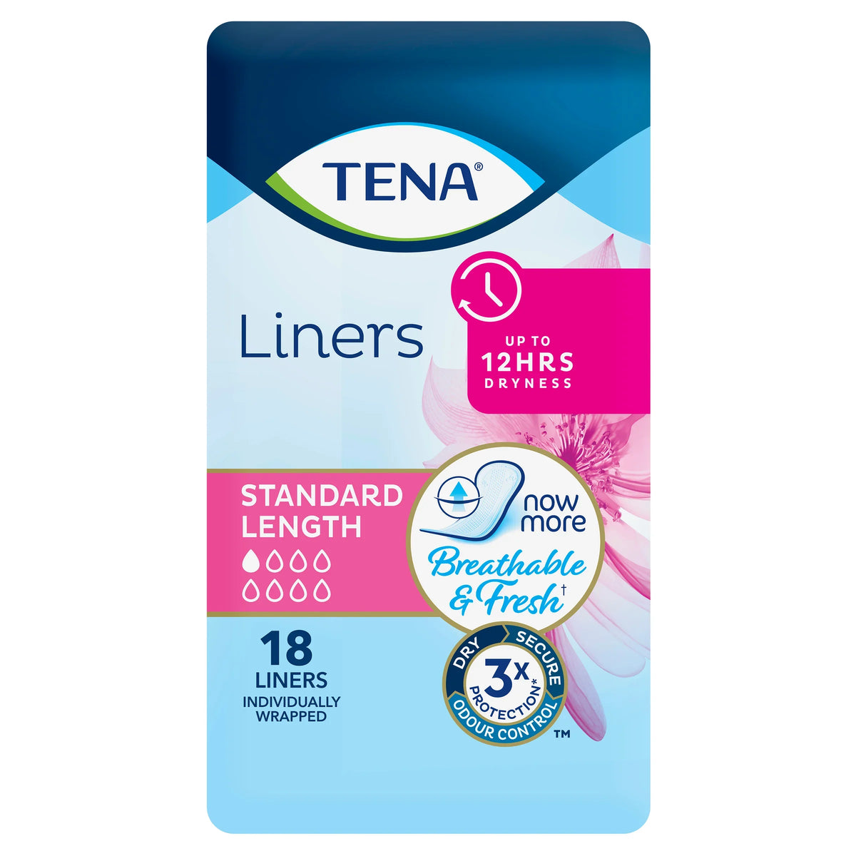 TENA Liners Standard Length 18pk | TENA
