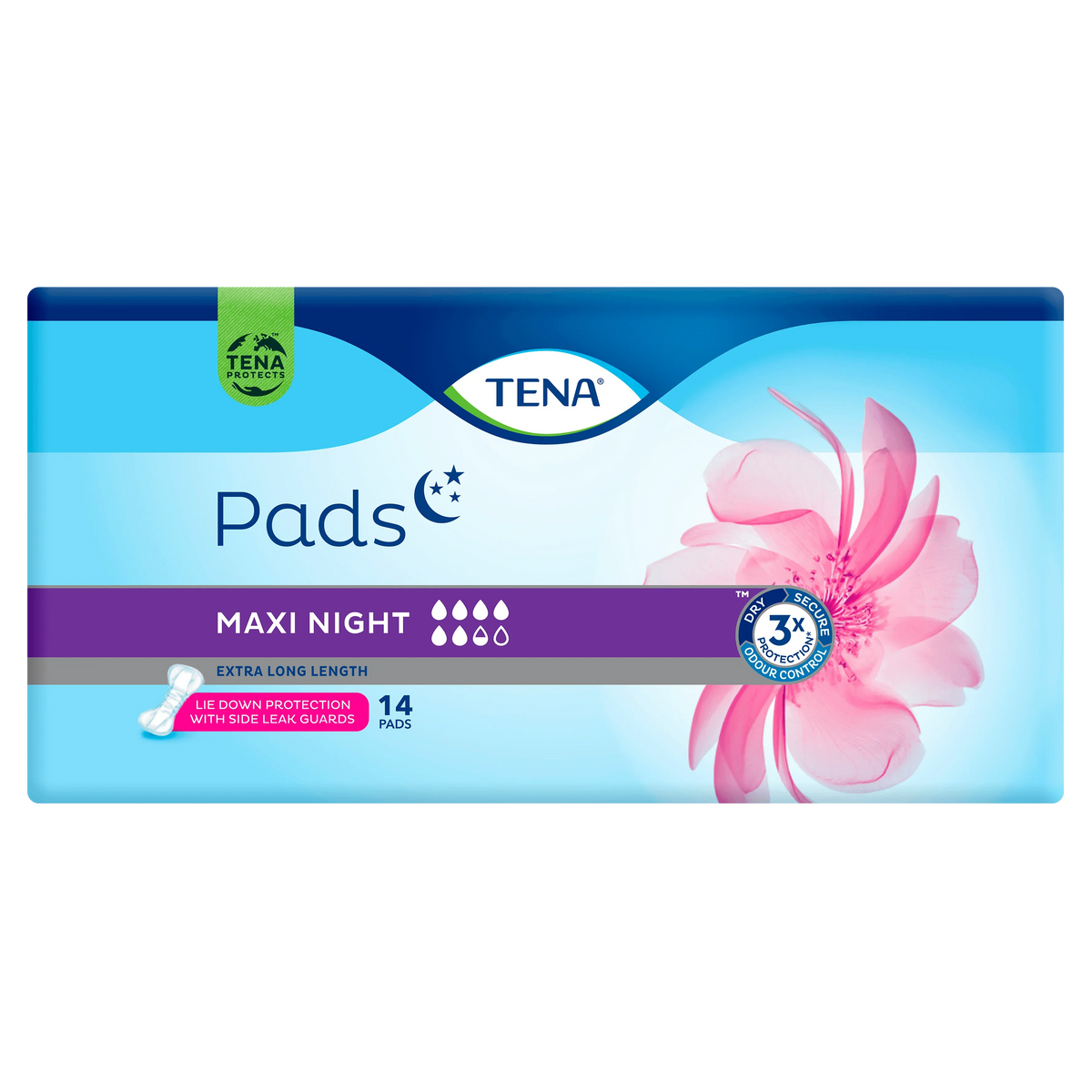 TENA Pads Maxi Night Extra Long Length | TENA